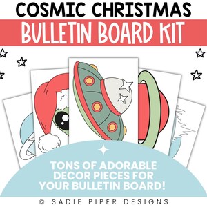 Outer Space Christmas Bulletin Board, Alien Winter Classroom Decor ...