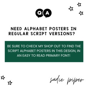 Cursive Alphabet Posters for the Classroom, Elementary School Alphabet ...