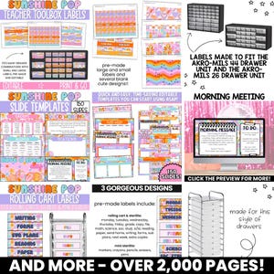 Retro Groovy Y2K Classroom Decor MEGA Bundle, Rainbow Bright Classroom ...