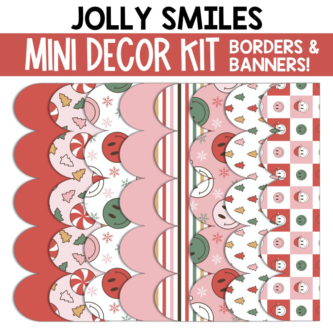 Smiley Christmas Bulletin Board Decor Winter Bulletin Board - Etsy