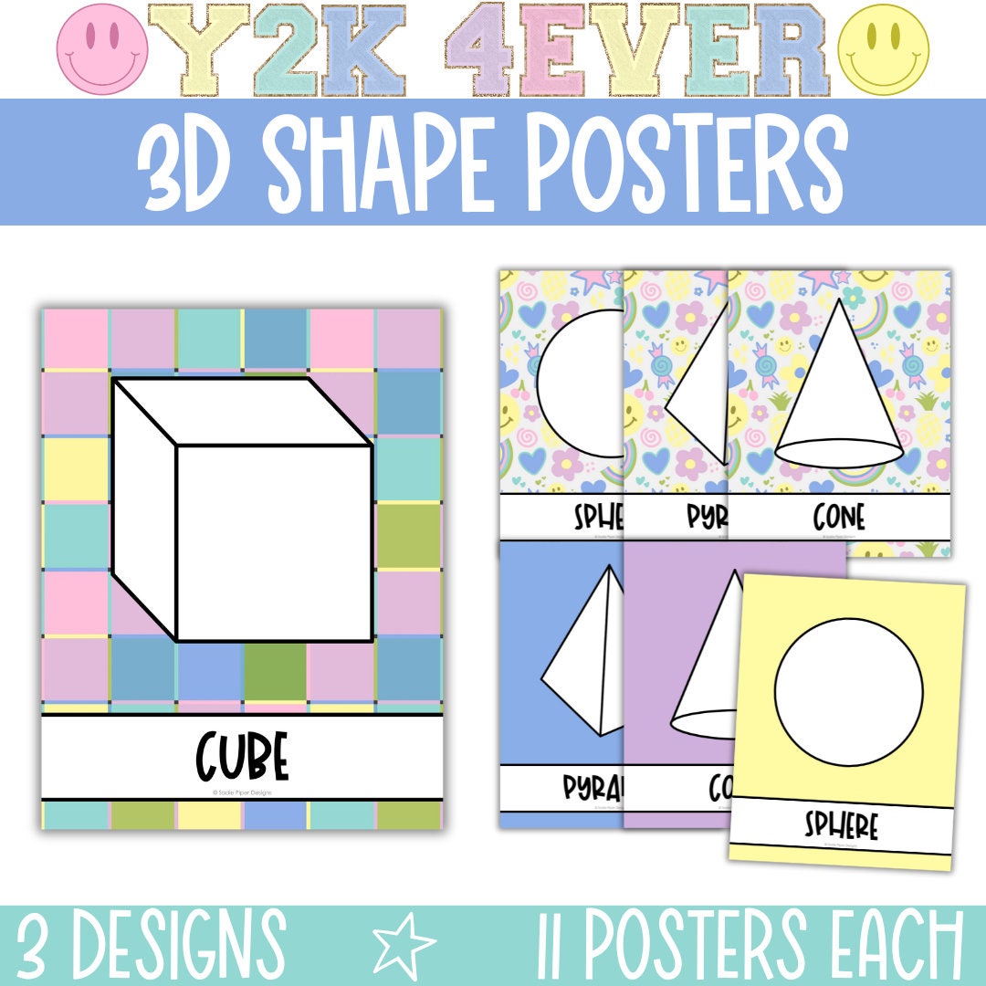 3D Shape Posters for Classroom, 3D Shape Posters Display for Classroom ...