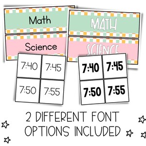 Editable Daily Schedule Display for Classroom, Daily Schedule Cards ...