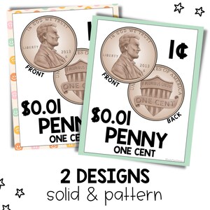 Money Posters for Classroom, American Currency Posters Display for ...