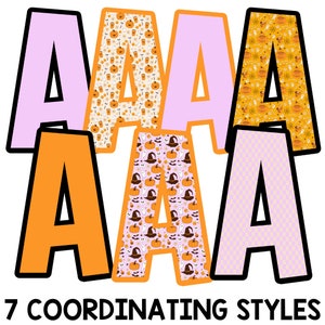 Groovy Retro Halloween Bulletin Board Letters, Letter Clipart ...
