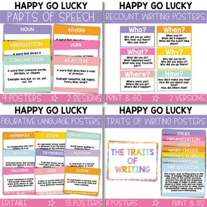 English Posters, Language Arts Posters for Classroom, Writing Posters ...