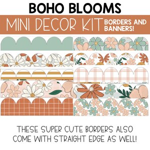 Boho Blooms Mini Decor Kit, Calming Classroom Decor, Floral Bulletin ...