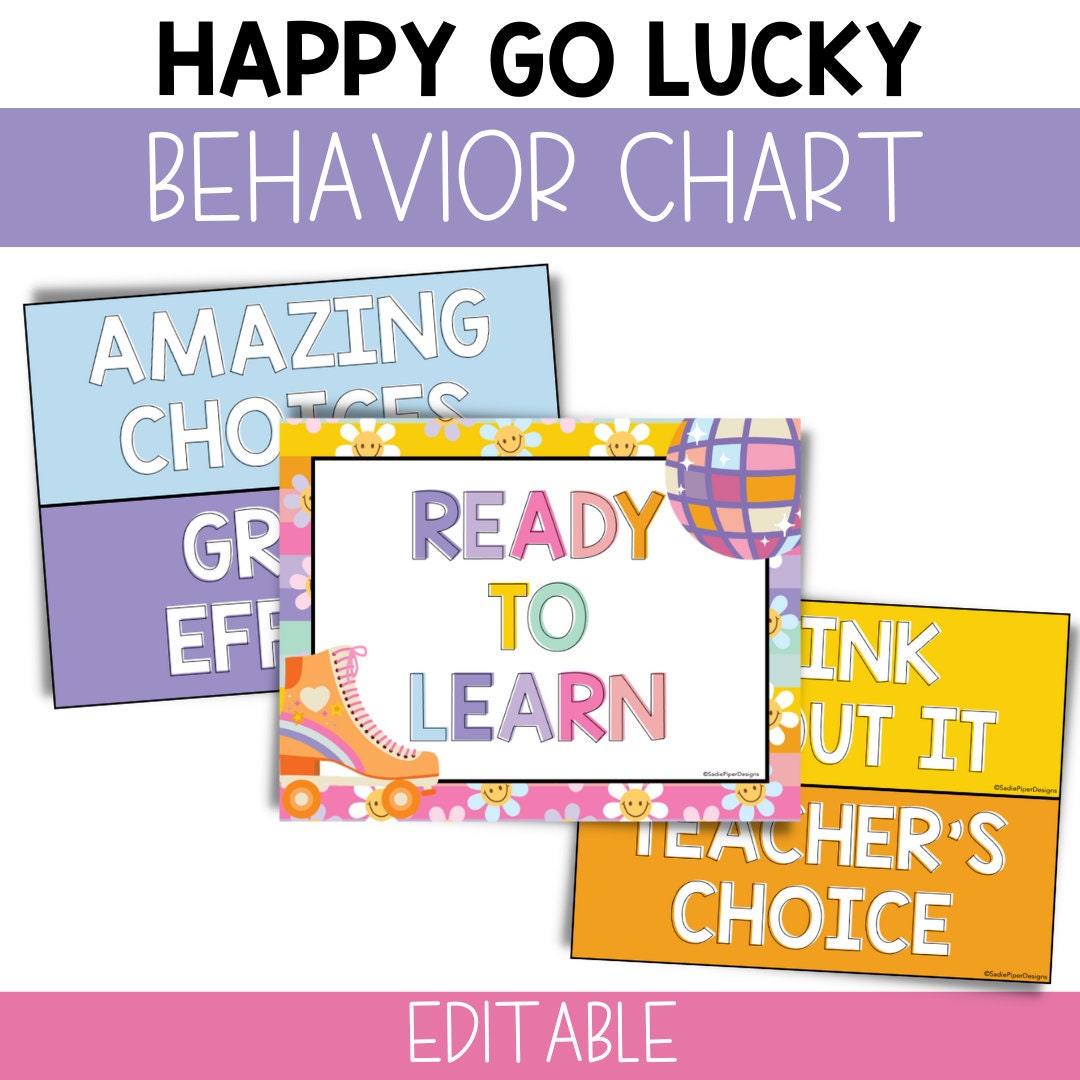 Behavior Clip Chart for Classroom, Reward Chart, Responsibility Chart ...
