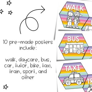 Retro Dismiaal Chart for Classroom, How We Go Home Display Chart ...