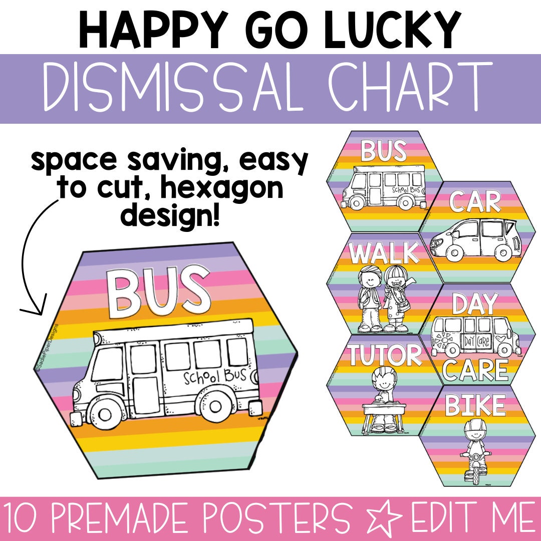 Retro Dismiaal Chart for Classroom, How We Go Home Display Chart ...