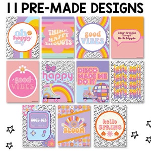 Retro Groovy Classroom Posters, Rainbow Classroom Decor, Nostalgic ...