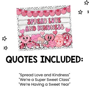 Retro Valentines Bulletin Board Decor, February Bulletin Board, Groovy ...