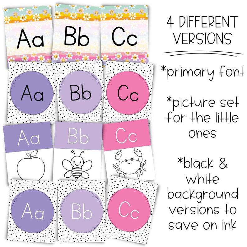 Happy Go Lucky Alphabet Posters Printable Classroom Decor - Etsy