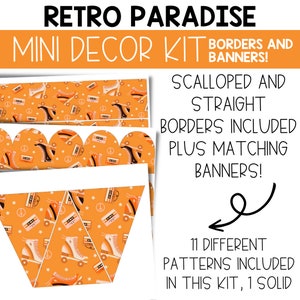 Retro Paradise Summer Mini Decor Kit, Retro Classroom Decor, Groovy ...