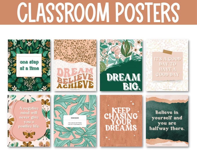 Tropical Alphabet Posters, Printable Classroom Decor, Instant Download ...