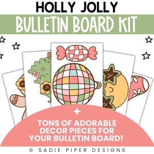 Retro Groovy Christmas Bulletin Board, Winter Classroom Decor, Vintage ...