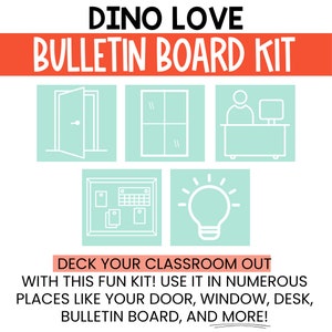 Dinosaur Valentines Bulletin Board Decor, February Bulletin Board ...