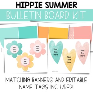 Groovy Retro Summer Bulletin Board Kit, End of Year Bulletin Board Kit ...