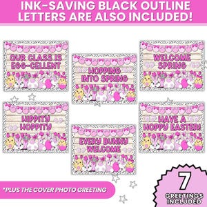 Hot Pink Easter Spring Bulletin Board Pastel Spring Classroom Decor ...