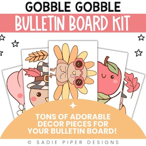 Thanksgiving Bulletin Board Decor, Turkey Bulletin Board, Fall ...