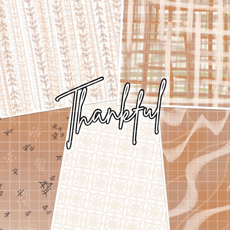 THANKFUL Papers Thanksgiving Clipart Friendsgiving Clipart - Etsy