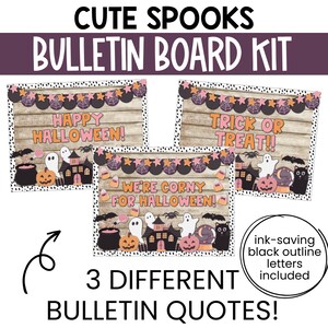 Halloween Bulletin Board Decor, Pink Halloween Bulletin Board ...