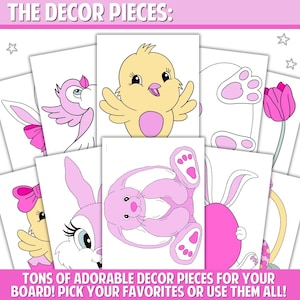 Hot Pink Easter Spring Bulletin Board Pastel Spring Classroom Decor ...