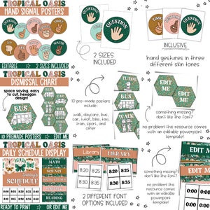 Printable Tropical Classroom Decor Set, Plant Themed Classroom ...