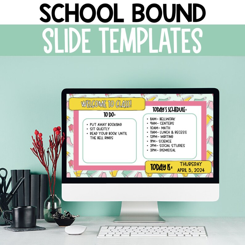 Back to School Slide Templates, End of Year Slides, Classroom Decor ...