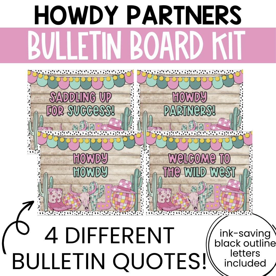 Desert Bulletin Board Decor, Cowgirl Bulletin Board, Cactus Classroom ...