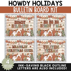 Christmas Bulletin Board Decor, Western Christmas Bulletin Board ...