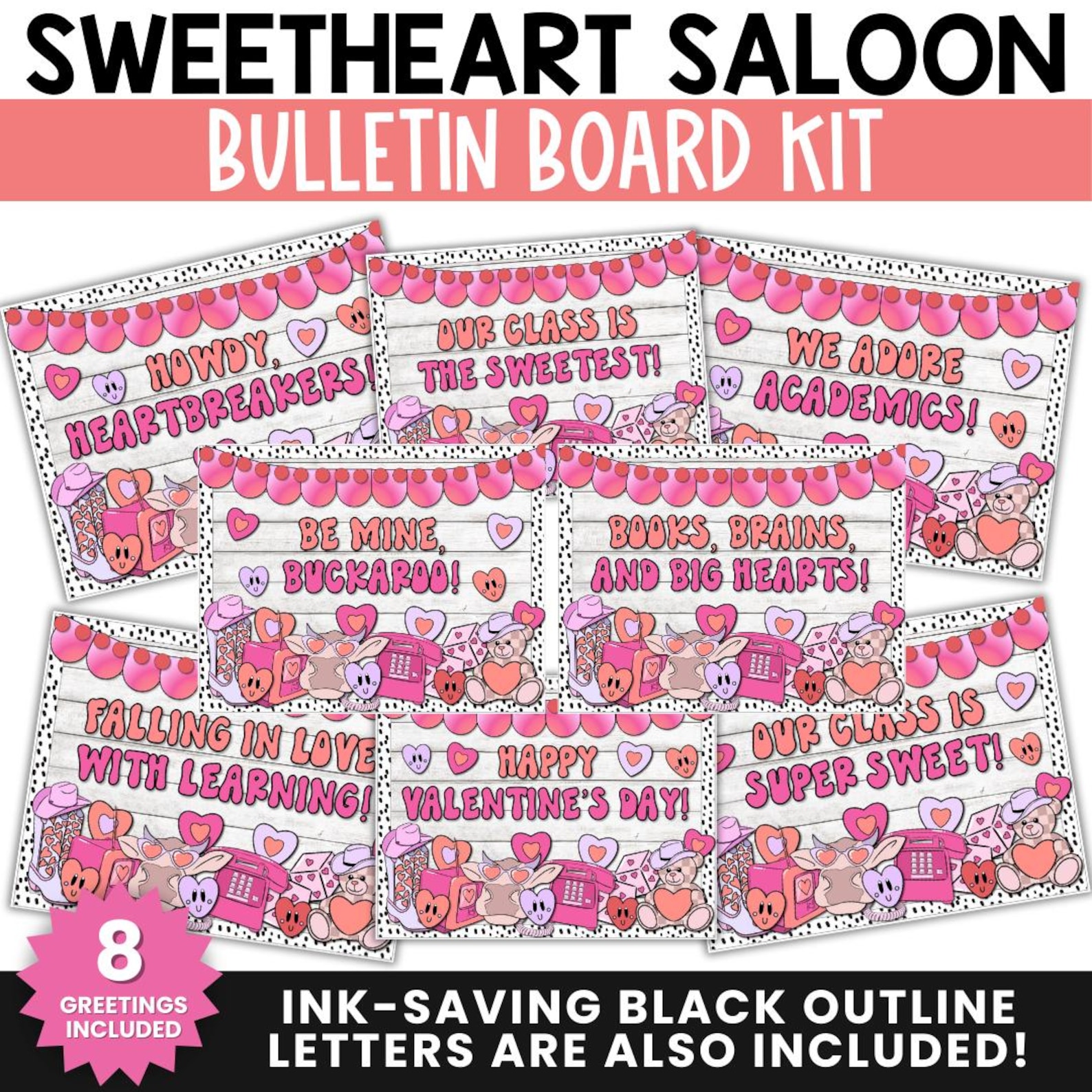 Western Cowgirl Bulletin Board Valentine's Day Classroom Decor Disco ...
