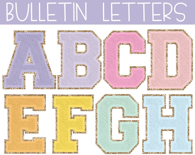 Groovy Retro Fall Bulletin Board Letters, Letter Clipart, Printable ...