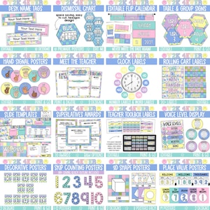 Pastel Retro Classroom Decor MEGA Bundle, Groovy Classroom Decor ...