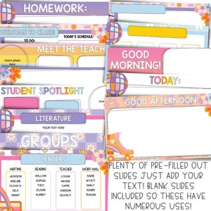 Retro Slide Templates for Classroom, Groovy Slides Templates, Classroom ...