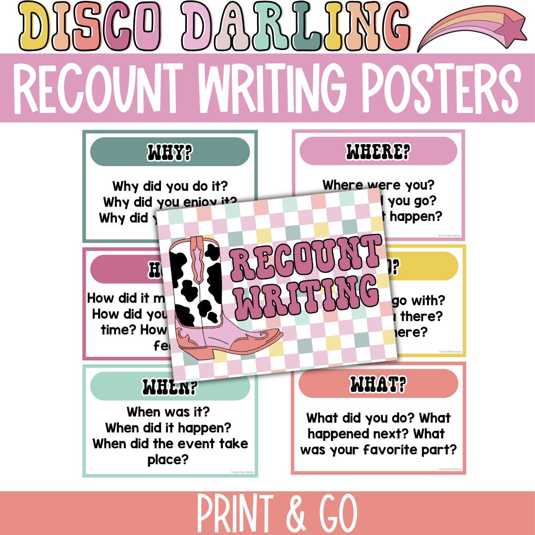 Recount Writing Posters, English Posters, ELA Educational Posters ...