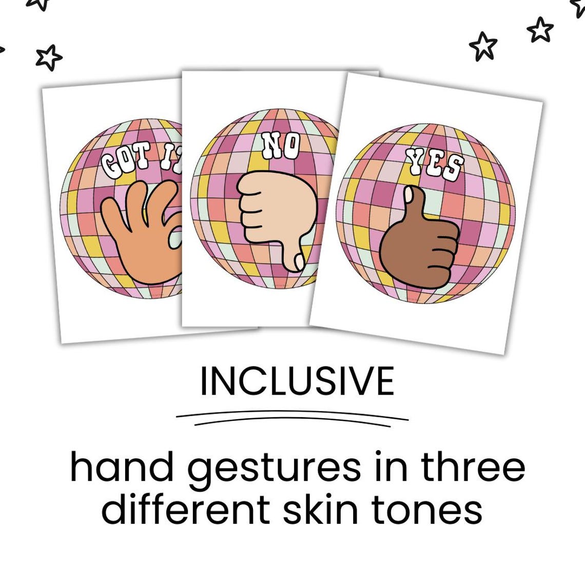 Editable Hand Signal Posters, Retro Hand Signal Posters, Bright Hand ...