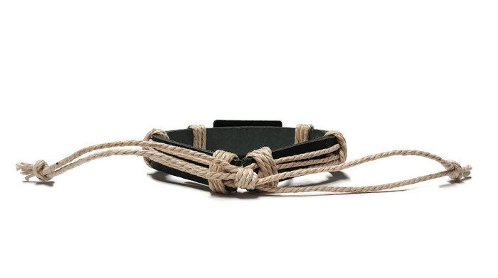 Black Leather Cross Bracelet Cross String Bracelet Gift for | Etsy