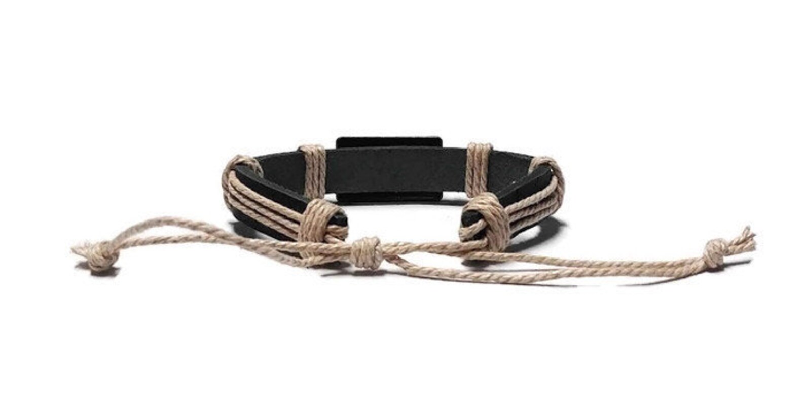 Black Leather Cross Bracelet Cross String Bracelet Gift for | Etsy