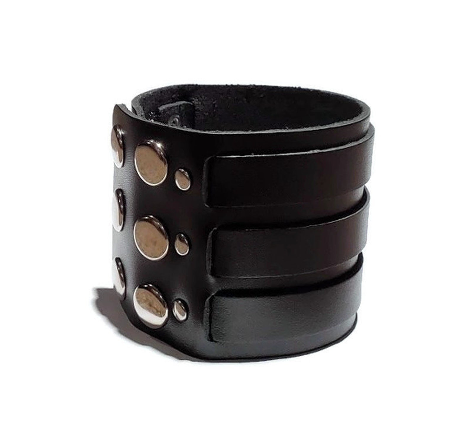 Large Black Leather Arm Cuff for Men Leather Gifts for Him - Etsy Canada