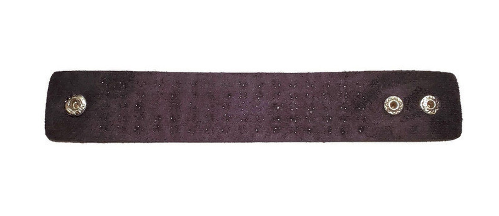 Black Leather Silver Studded Arm Cuff Bracelet Adjustable Mens - Etsy