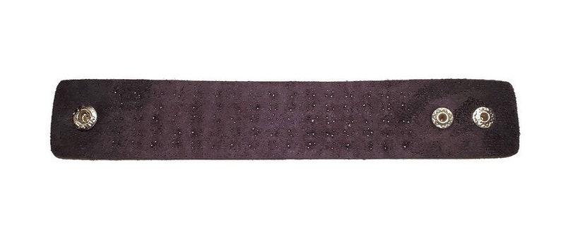 Black Leather Silver Studded Arm Cuff Bracelet Adjustable Mens - Etsy