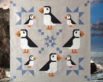Puffin Star Quilt Quilting Pattern, From Art East Quilting Co. BRAND ...