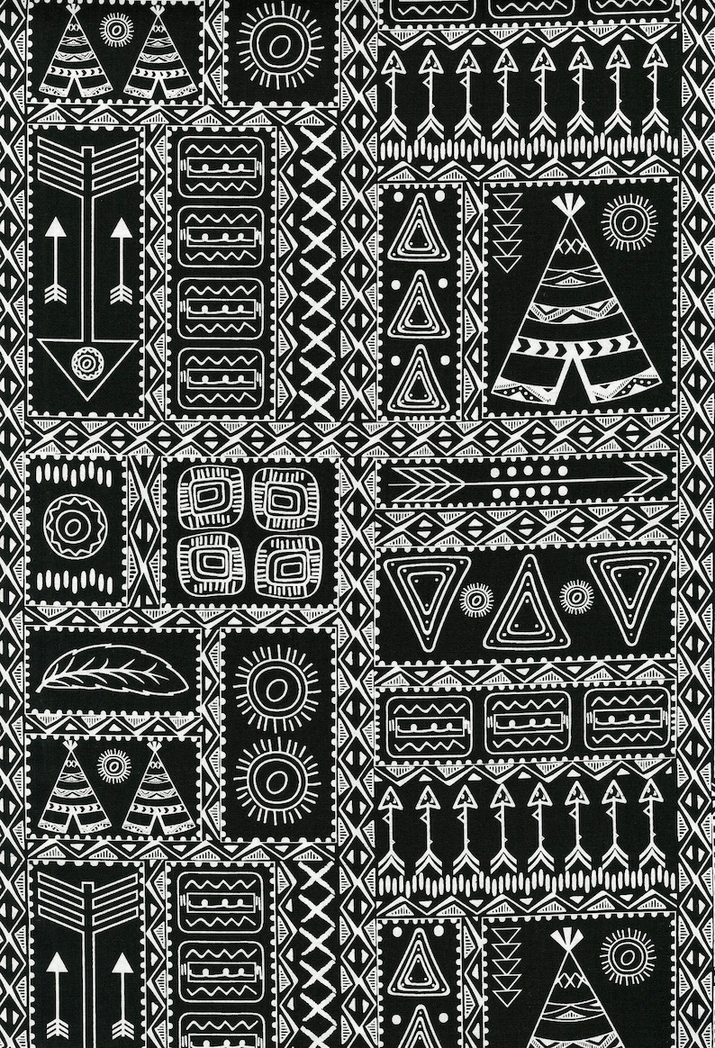 Pow Wow Wow! Patchwork Symbols by RJR Fabric - Etsy