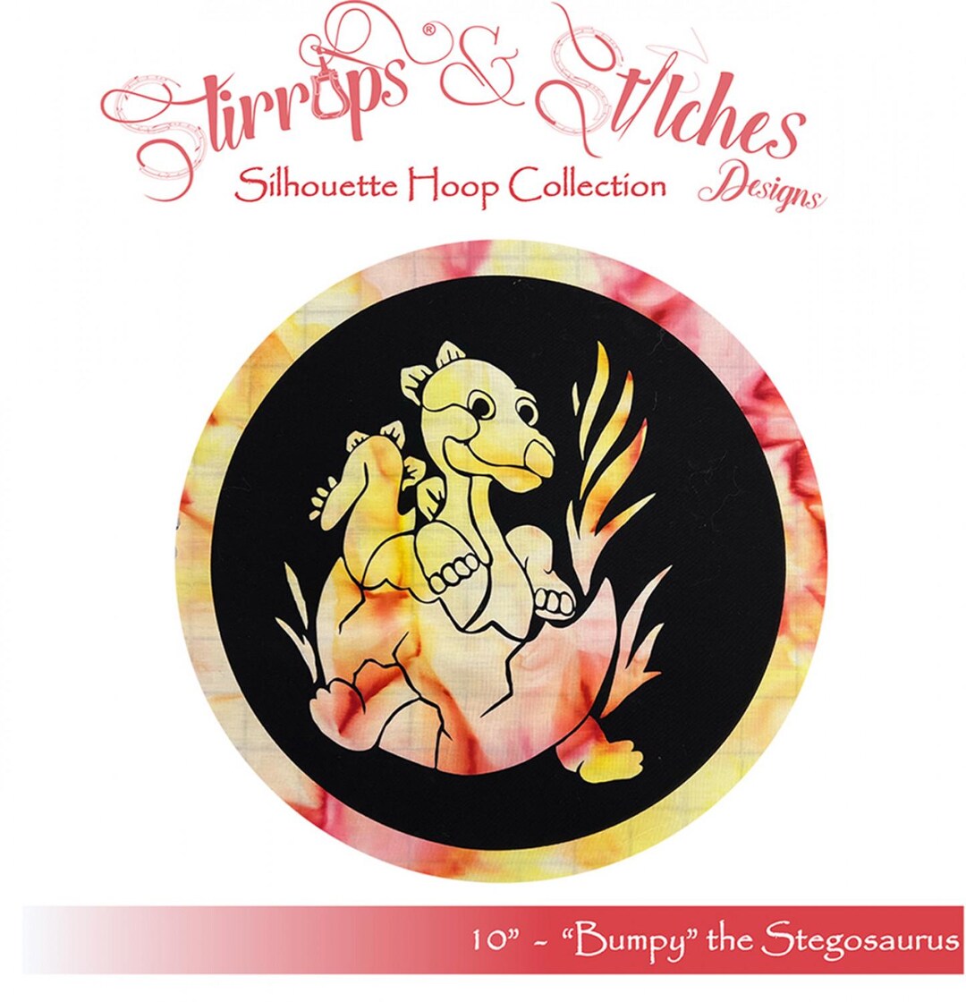 Bumpy the Stegosaurus 10in Hoop Kit BS-10IN From Stirrups & Stitches Designs - Etsy