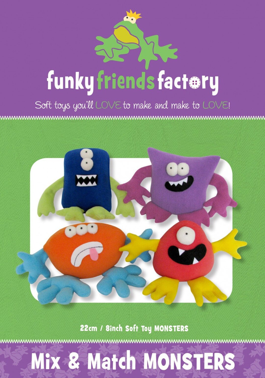 Mix & Match Monsters Plushies Pattern FF4293 From Funky Friends Factory ...
