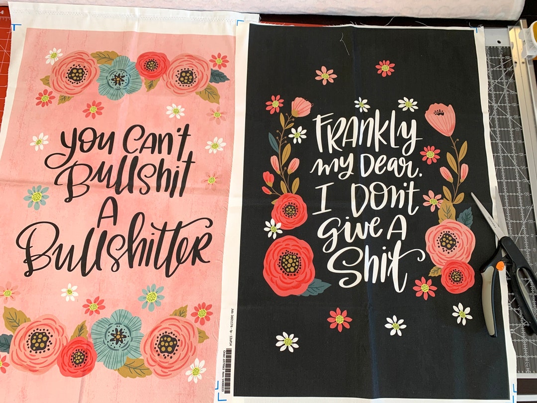 Swearing is Fun Panels Two Prints Cotton Twill - Etsy