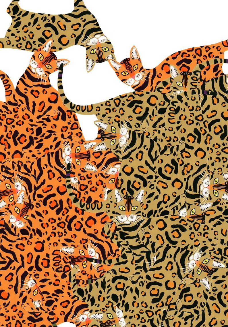 Kenyan Cat Orange Africa Collection by Alexander Henry - Etsy