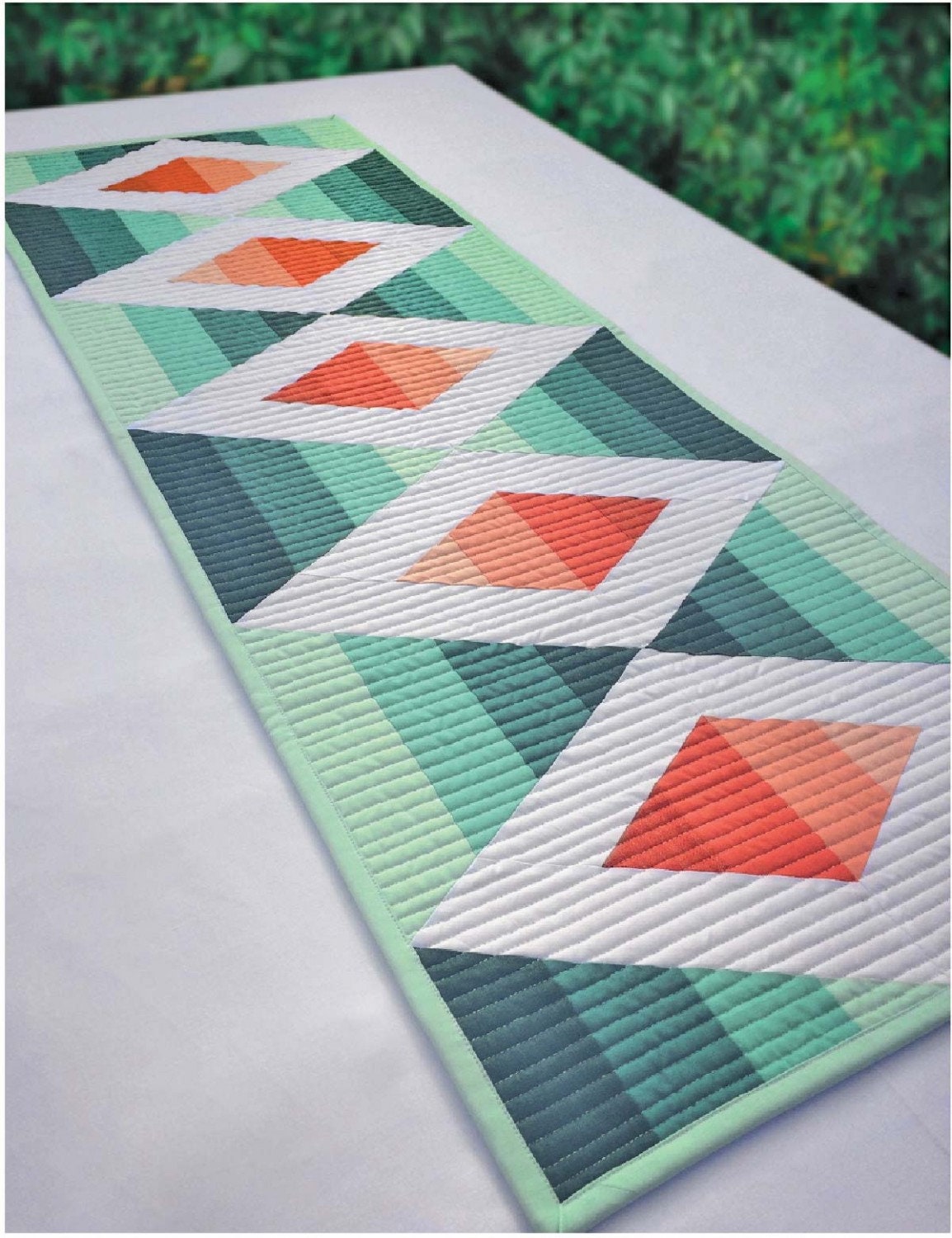 Aztec Diamond Table Runner Pattern Instruction Card Cut Loose Press - Etsy