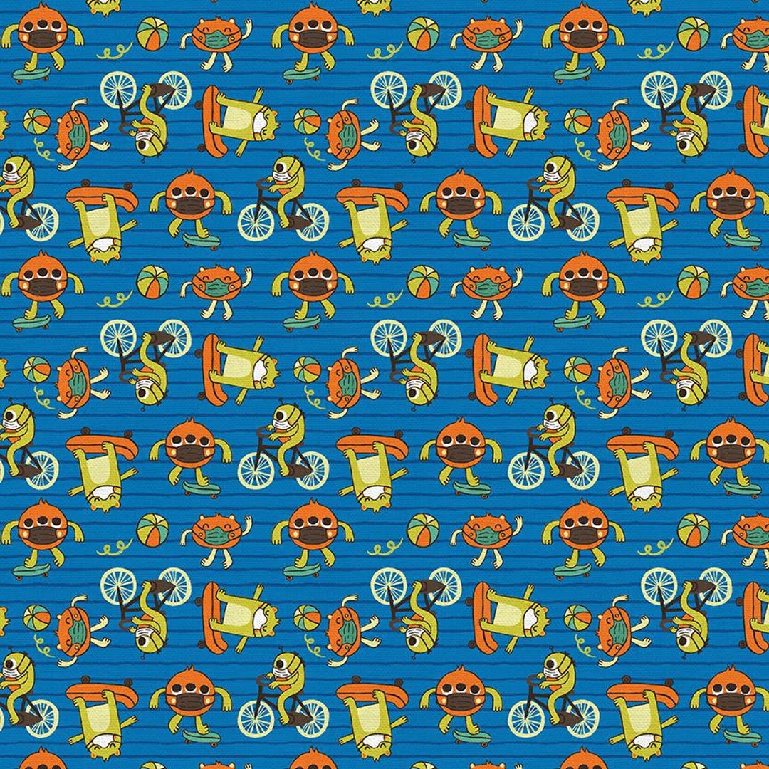 Have Fun Stay Safe Monsters Blue by Paintbrush Studios - Etsy