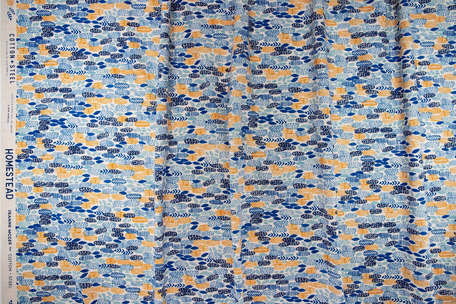 Homestead Pond River Rocks Unbleached For Cotton And Steel | Etsy